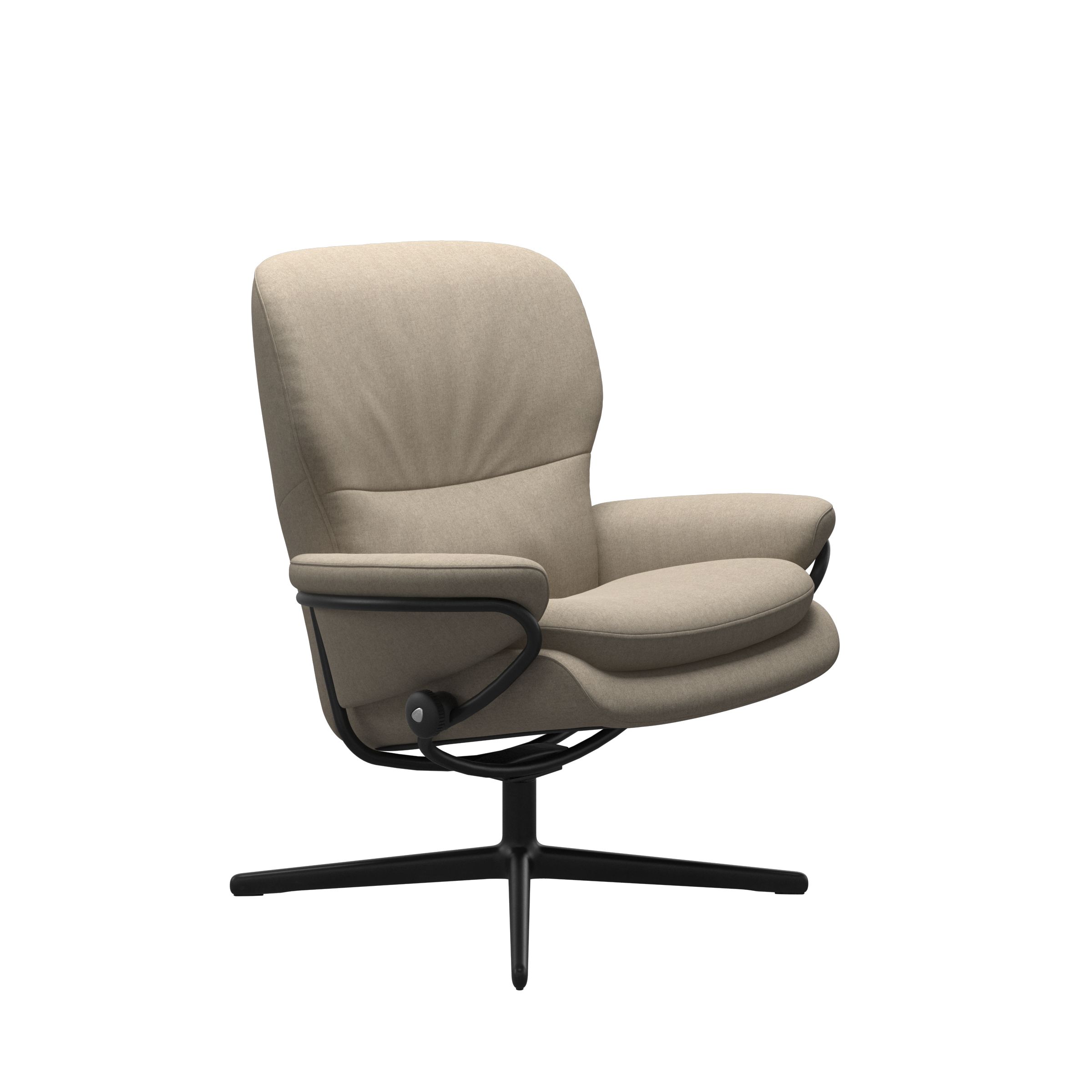 Stressless® Rome Cross Base Recliner with Low Back | rome-low