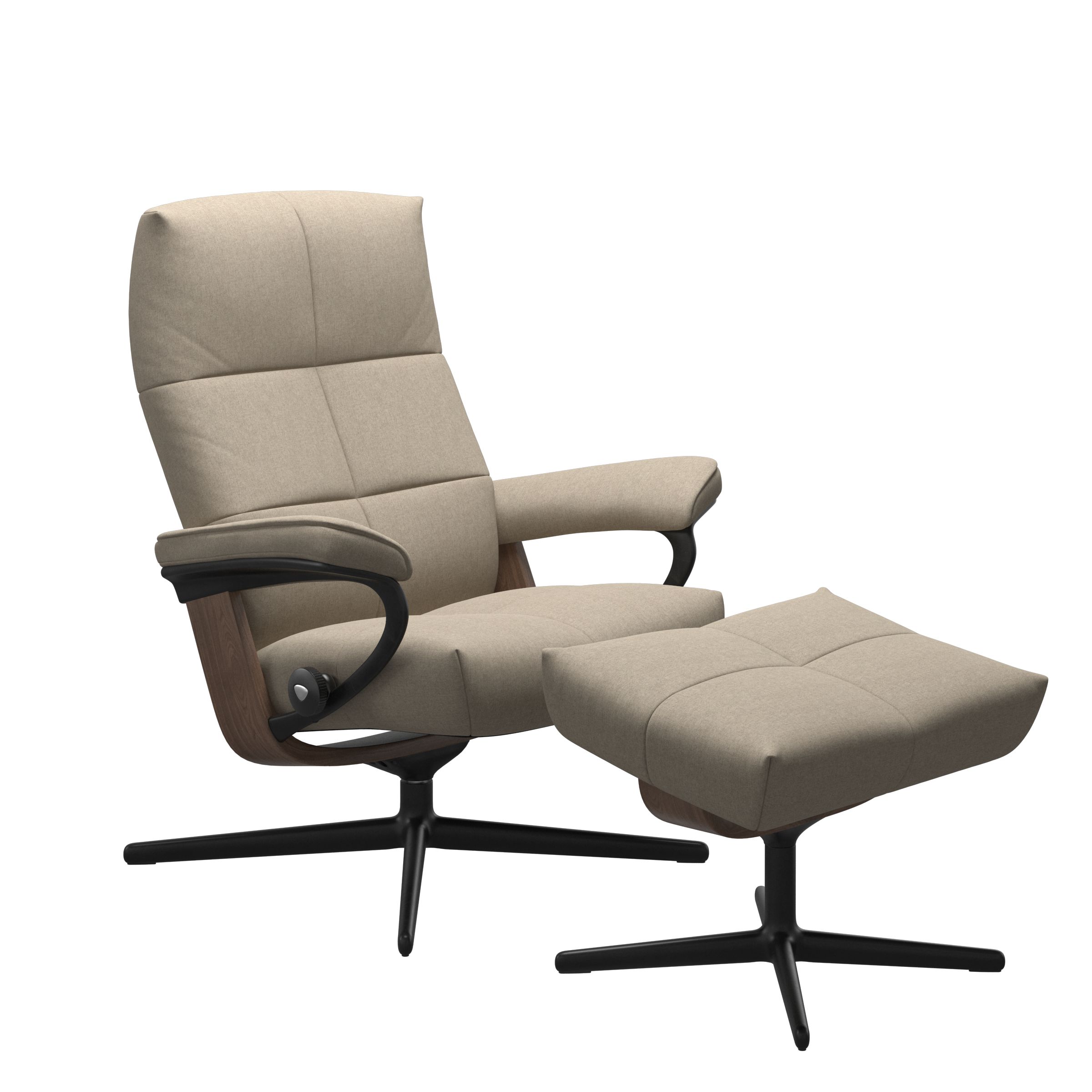 Stressless® David (M) Cross recliner with footstool | David
